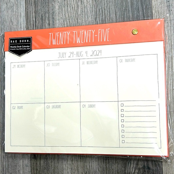 Rae Dunn | Office | Rae Dunn 225 Weekly Desk Calendar | Poshmark